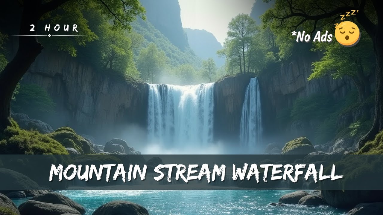 Mountain Stream Waterfall | Gentle Sleep Sounds for Babies & Newborns 💤 ...