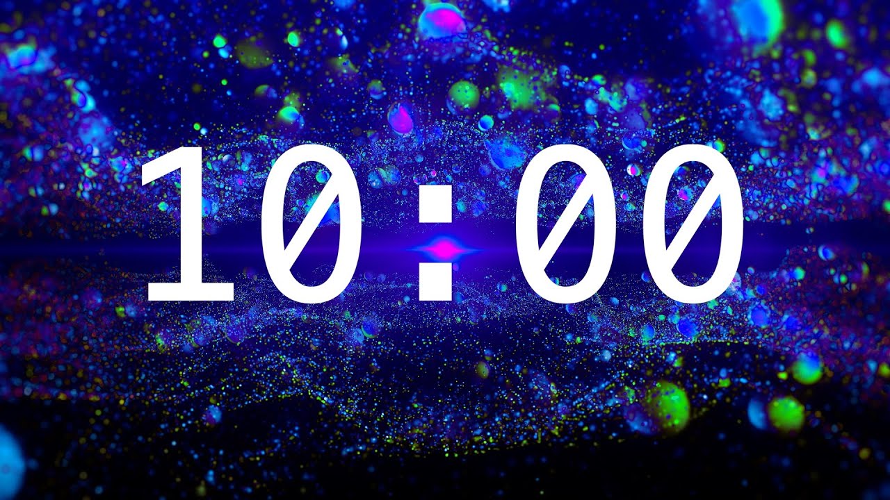10 Minute Countdown Timer with Alarm | Abstract Spheres | Calming Music ...