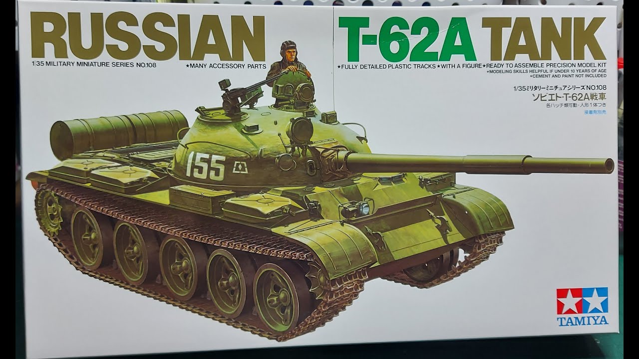 Tamiya 35108 Russian T62A 1:35 Photo build - YouTube