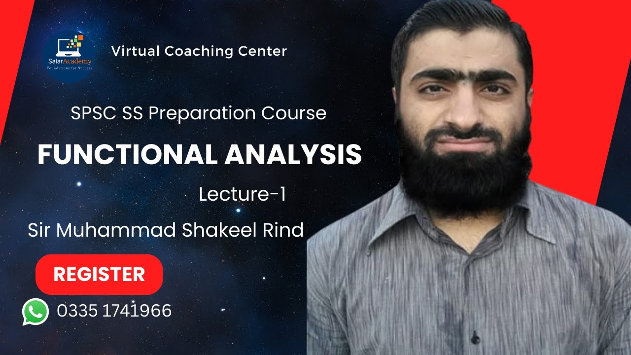 Functional Analysis Basic Concepts Explained by Sir Muhammad Shakeel Rind - YouTube