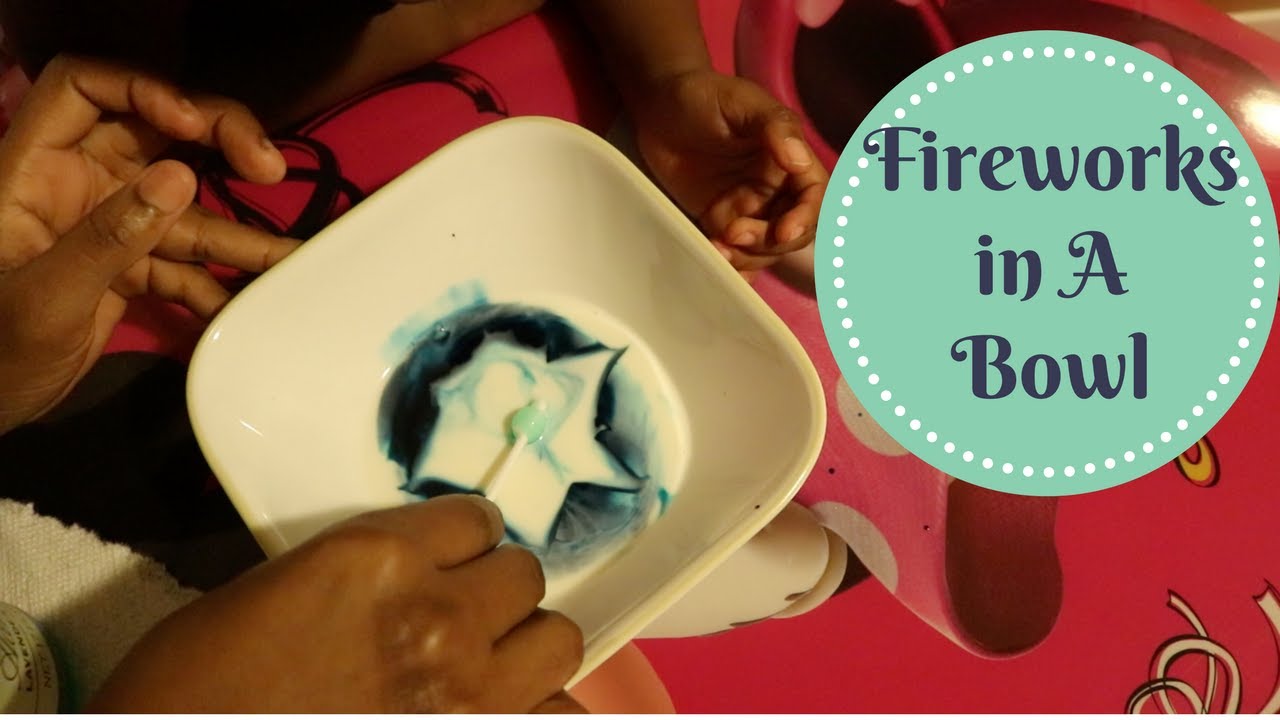 FIREWORKS IN A BOWL EXPERIMENT - YouTube