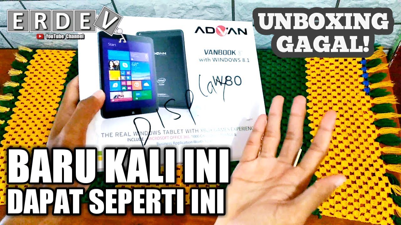 Unboxing (gagal) Advan Vanbook W80 - Tablet dengan OS Windows - YouTube