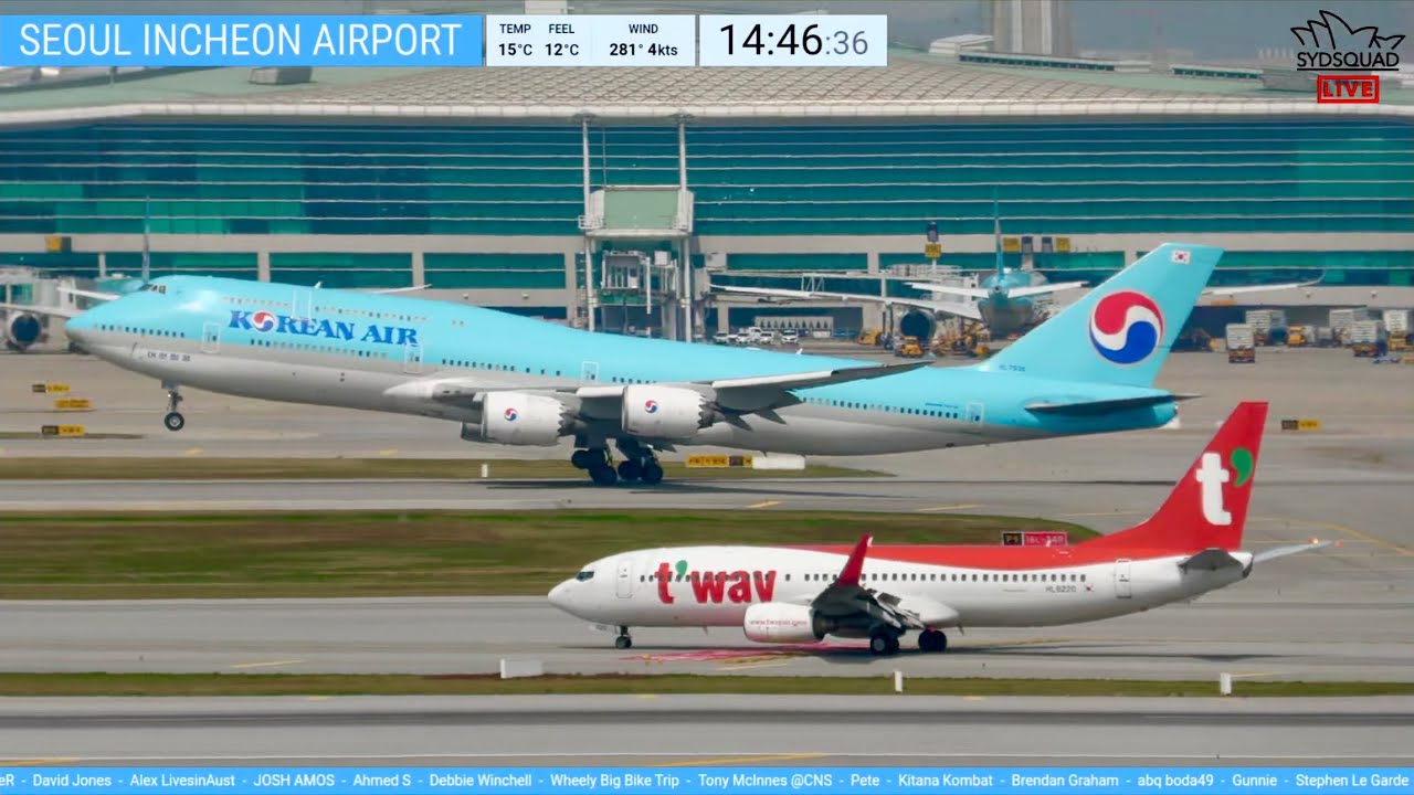 🔴Final SeoulSquad Stream - Plane Spotting @ Seoul Incheon Airport w ...