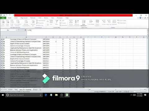 course feedback analysis in EXCEL English - YouTube