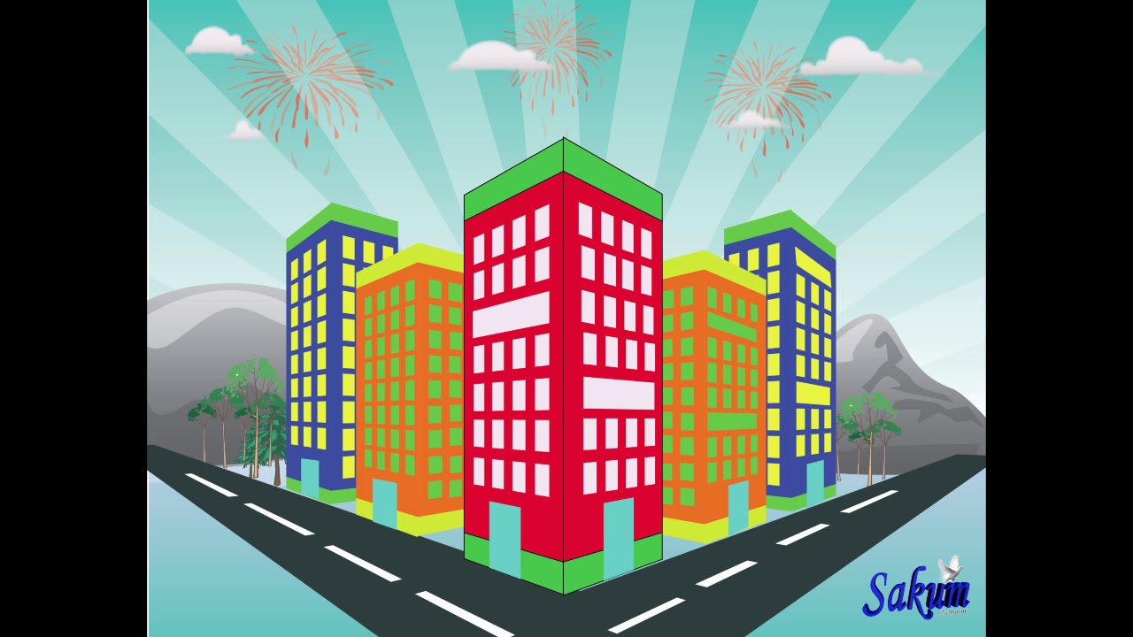 Buildings in 2 Perspective View - Adobe Illustrator - YouTube