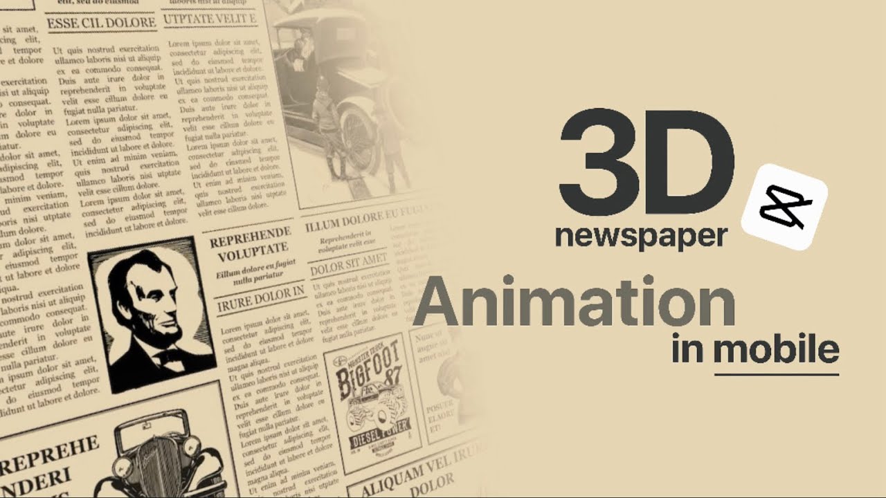 How to Make Fake 3D Newspaper Animation in Mobile | CapCut 3DVideo ...