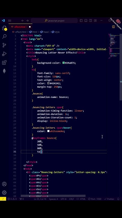 Interactive Magic Stunning Hover Effects Tutorial | #coding #javascript #programming #project # ...
