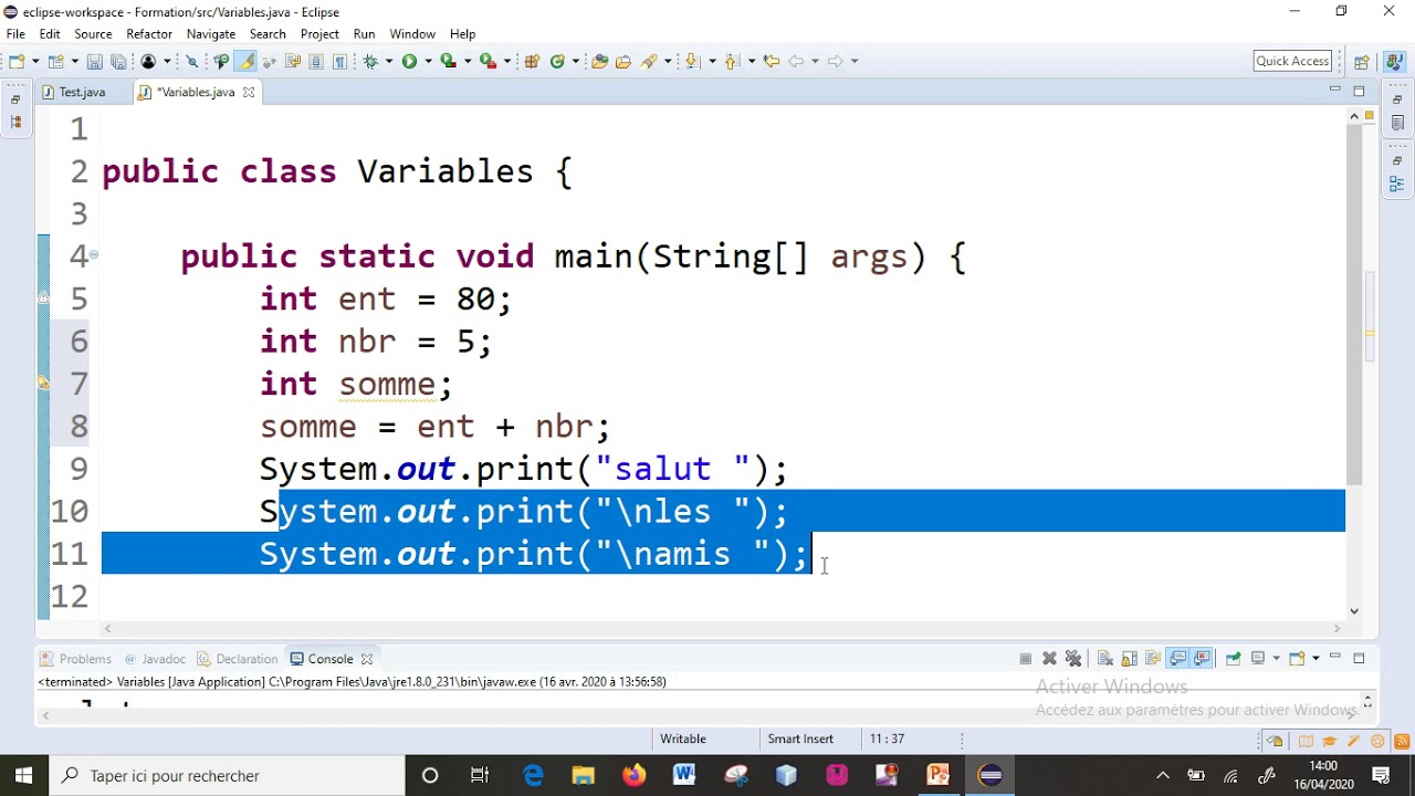 Apprendre à programmer en Java les opérations arthmétiques #4 - YouTube