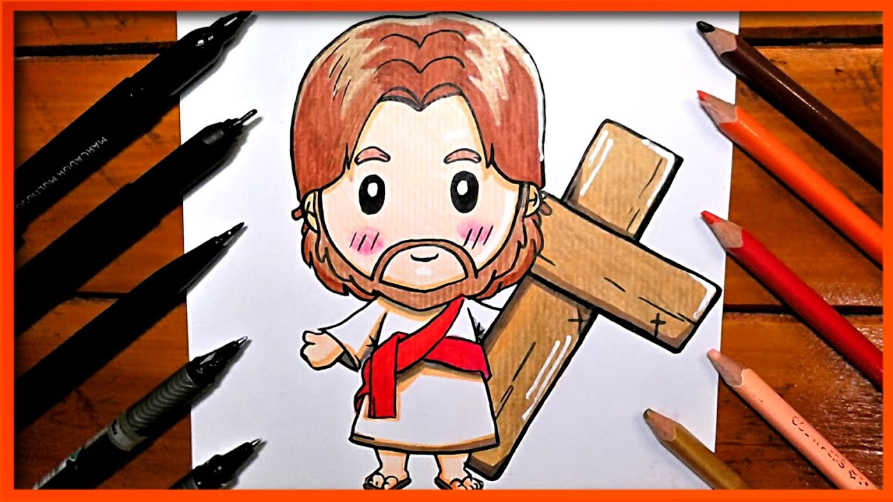 How to draw Jesus, christ - YouTube