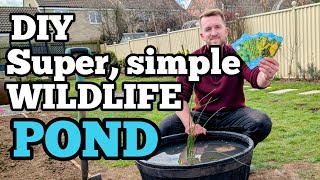 How to create a WILDLIFE friendly patio pond! Cheap, Simple and Stunning! #pond #gardening