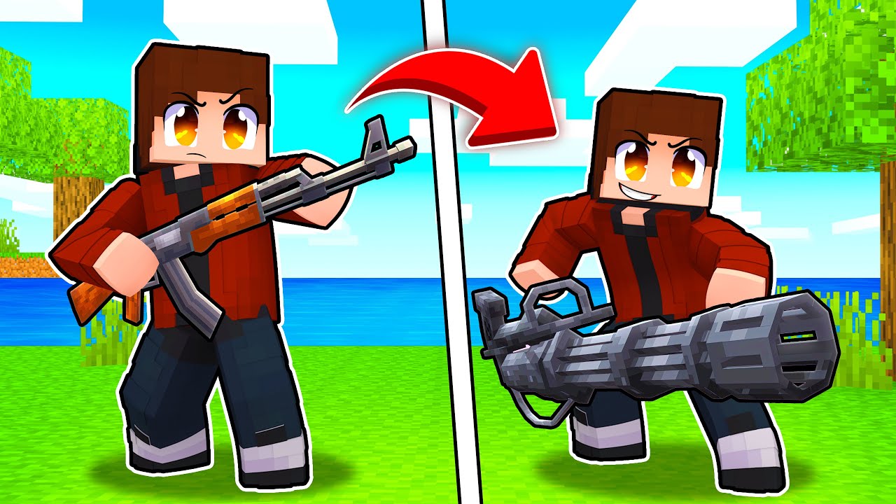Am Adăugat Arme Realistice În Minecraft... - YouTube