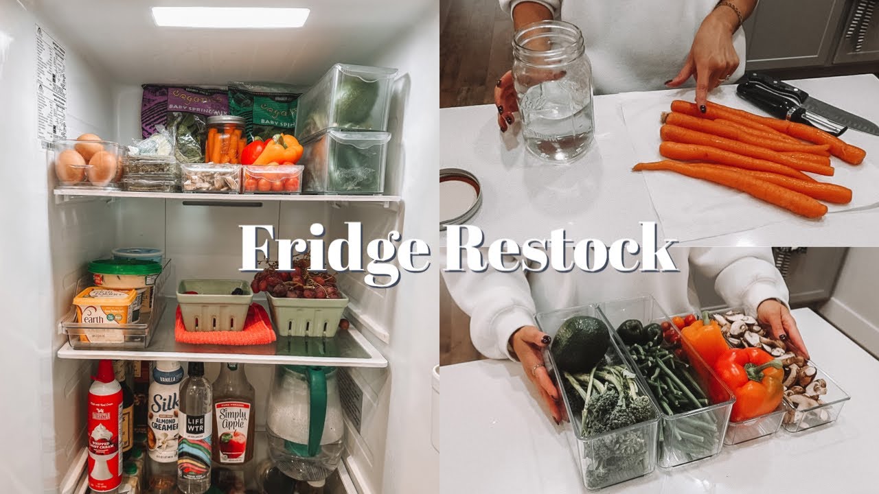 Restock & Organize my fridge with me | what I do to prevent waste ...