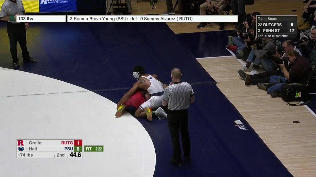 174 LBS: Joseph Grello (Rutgers) vs. #1 Mark Hall (Penn State) | 2020 ...