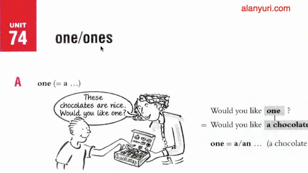 Grammar 74 - One / ones one, ones - O pronome one em inglês - YouTube