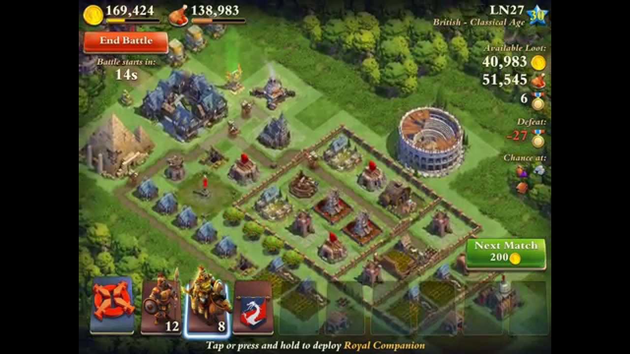 DomiNations - Greeks (Classical Age) vs. British (Classical Age) - YouTube