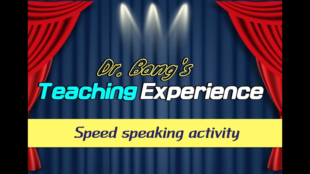 Speed Speaking Activity - YouTube