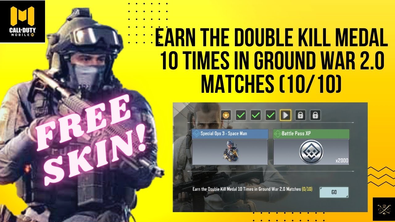 Earn the Double Kill Medal 10 Times in Ground War 2.0 Matches | Call of Duty Mobile #codm # ...