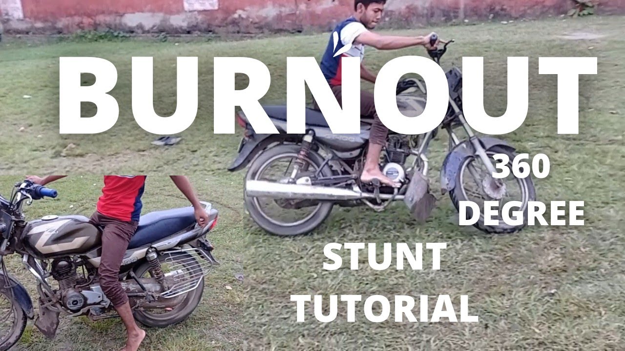 How to do burnout in drum brake bike. 360 in ct100 #burnout #360 - YouTube