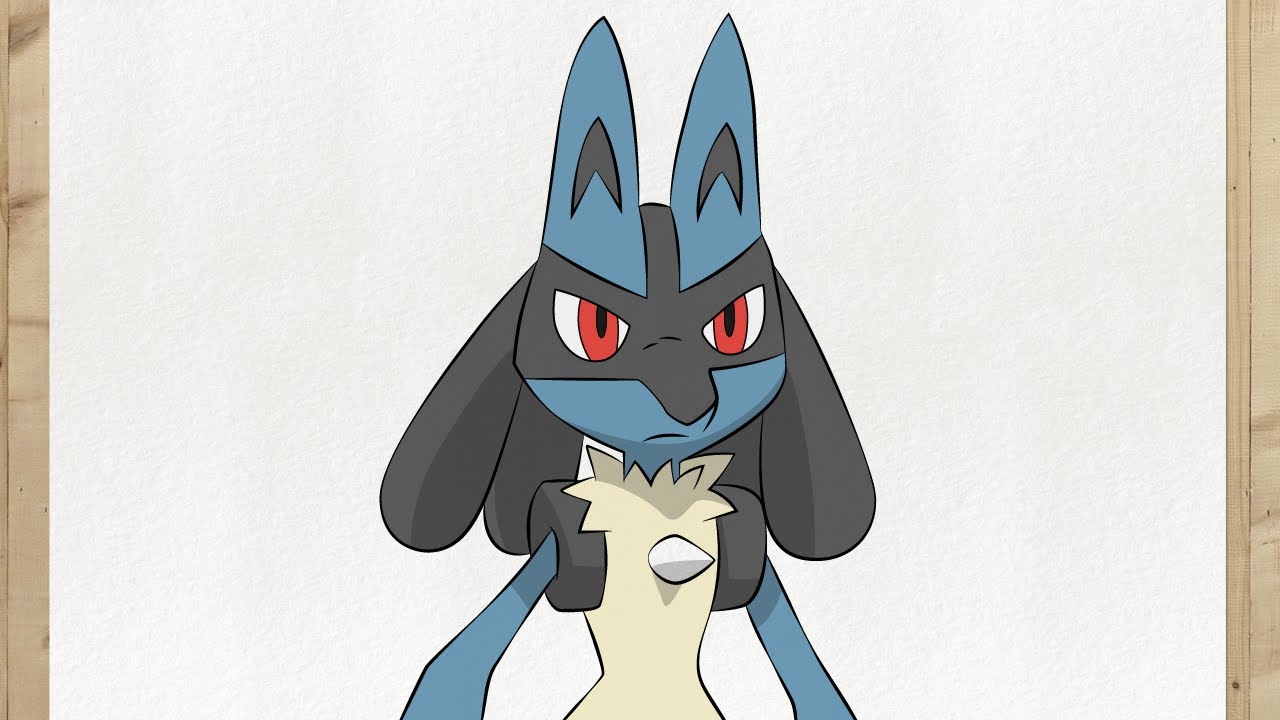 HOW TO DRAW POKEMON LUCARIO EASY - YouTube