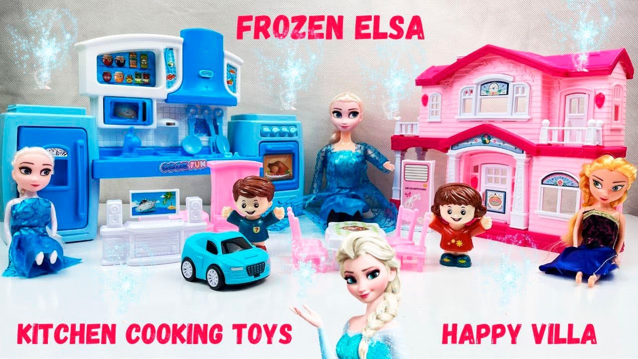 4 Minutes Satisfying with Unboxing Frozen Elsa Kitchen Cooking Toys ...