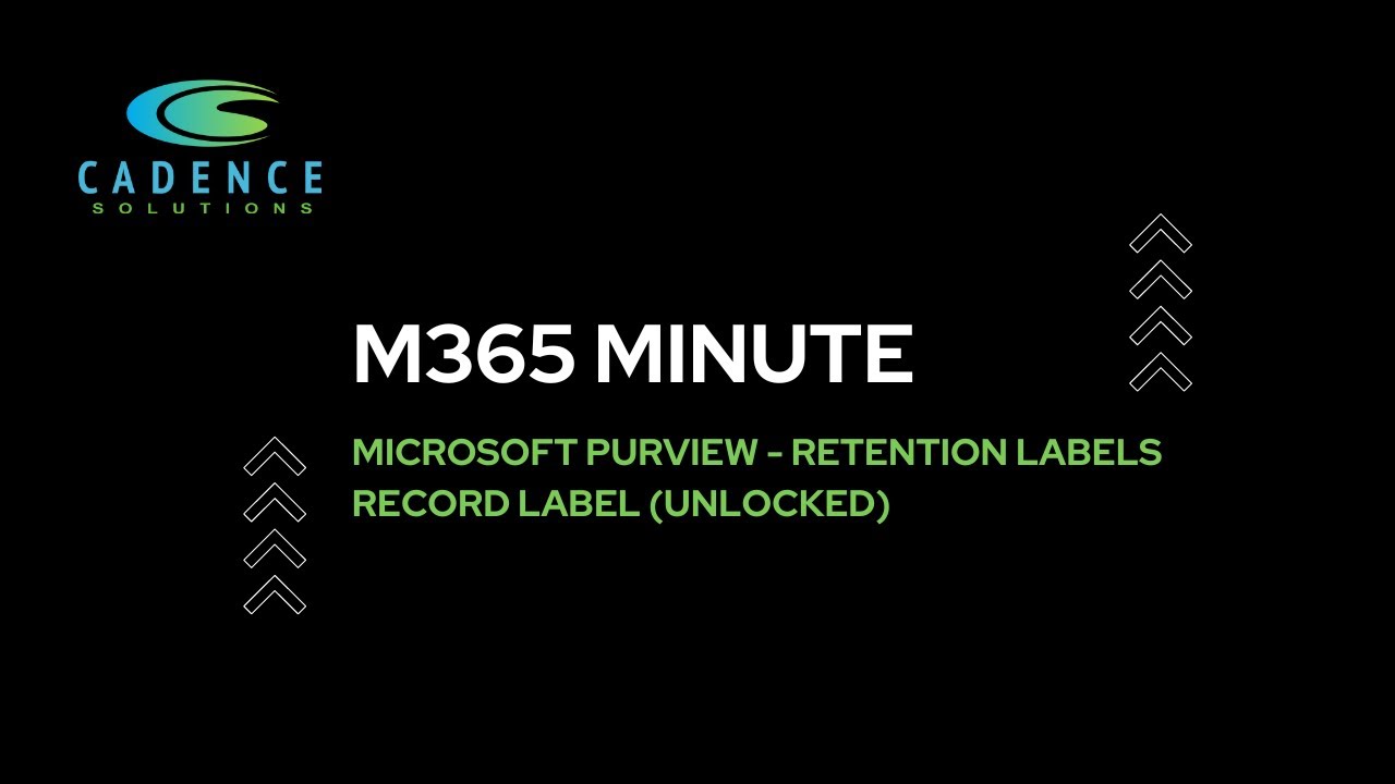 Microsoft Purview Retention Label Types - Record Label (unlocked) - YouTube
