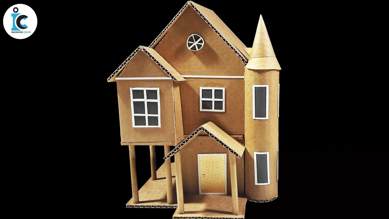 DIY Beautiful Mansion With Cardboard-DIY Cardboard Palace (Preview ...