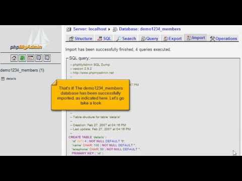 Tutorial: Importing databases and tables with phpMyAdmin | LayerOnline Web Hosting - YouTube