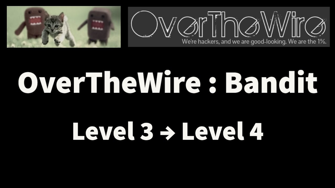 OverTheWire : Bandit Level 3 → Level 4 - YouTube