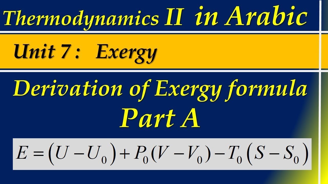 5 Derivation of exergy Part A - YouTube