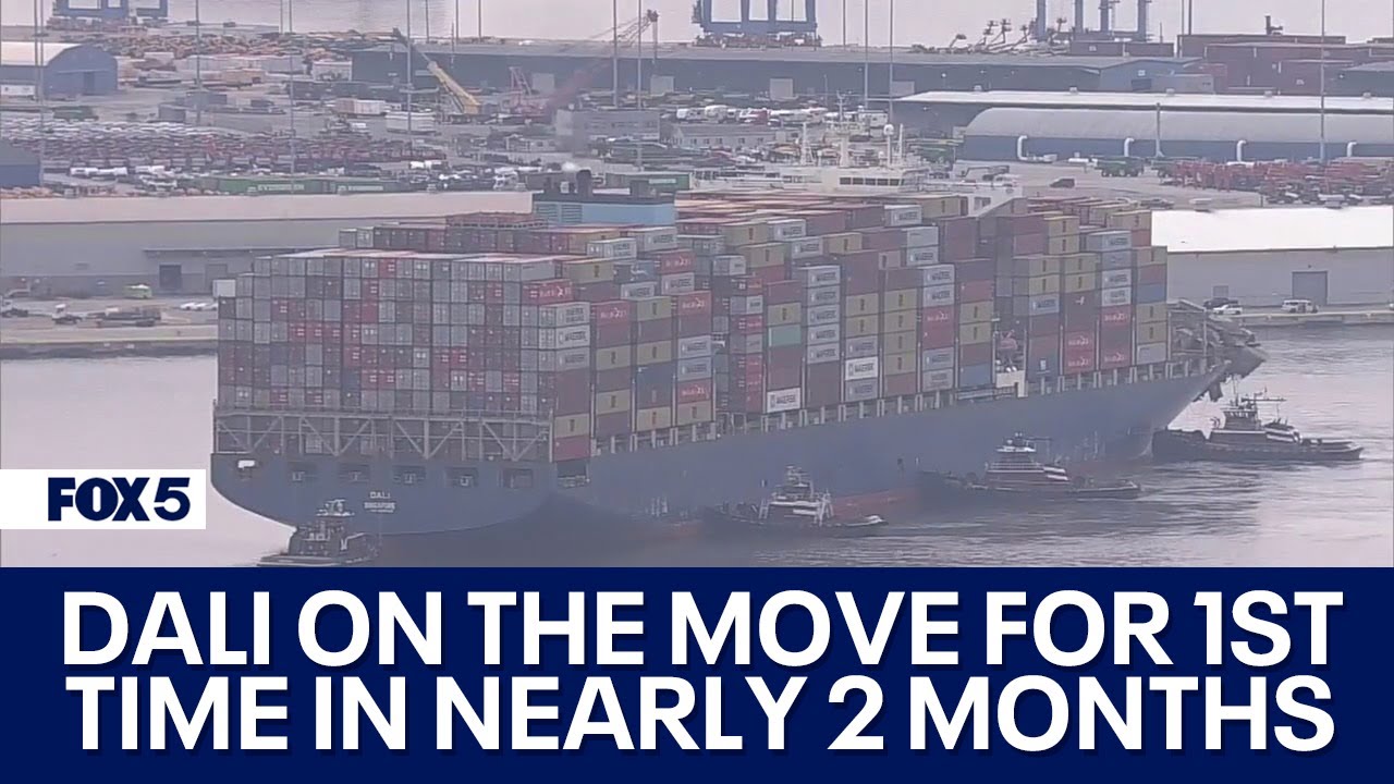 Baltimore Key Bridge collapse: Dali refloated, being moved to nearby ...