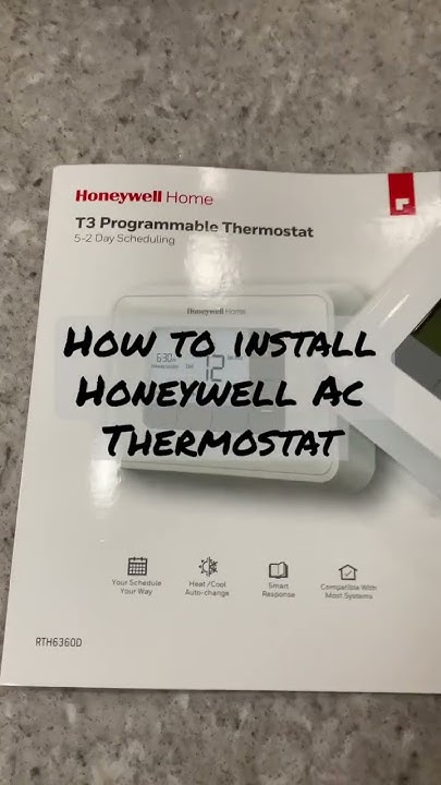 How to install Honeywell T3 Programmble AC/Heating Thermostat - YouTube