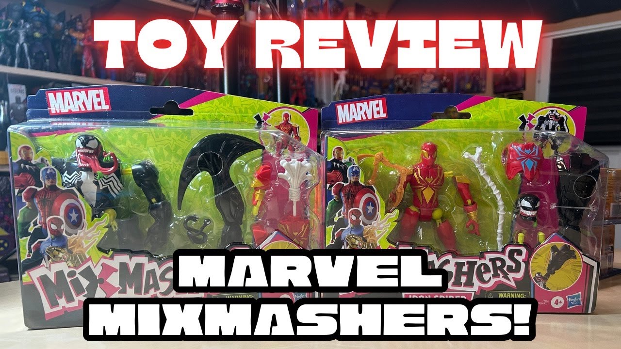 TOY REVIEW | Marvel Mix Mashers by Hasbro! Venom & Iron Spider Review ...