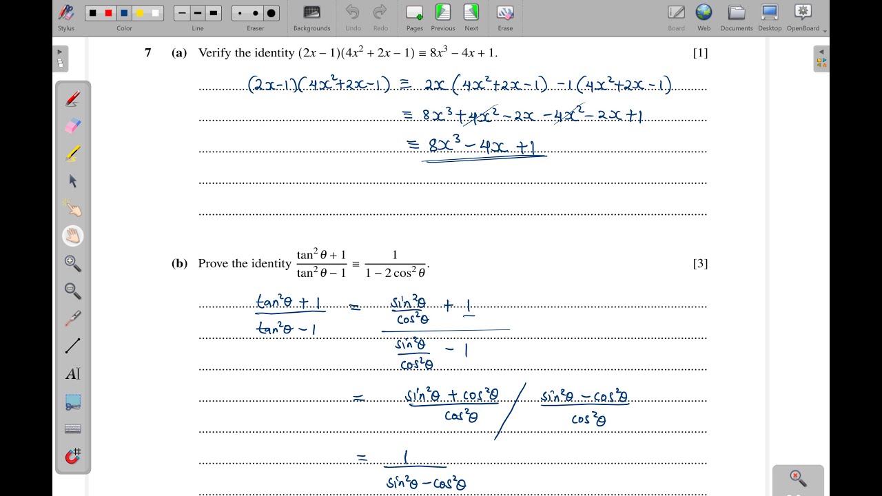 9709/12/O/N/23 -- QN 7 (TRIGONOMETRY) -- PURE MATHEMATICS 1 PAPER 12 ...