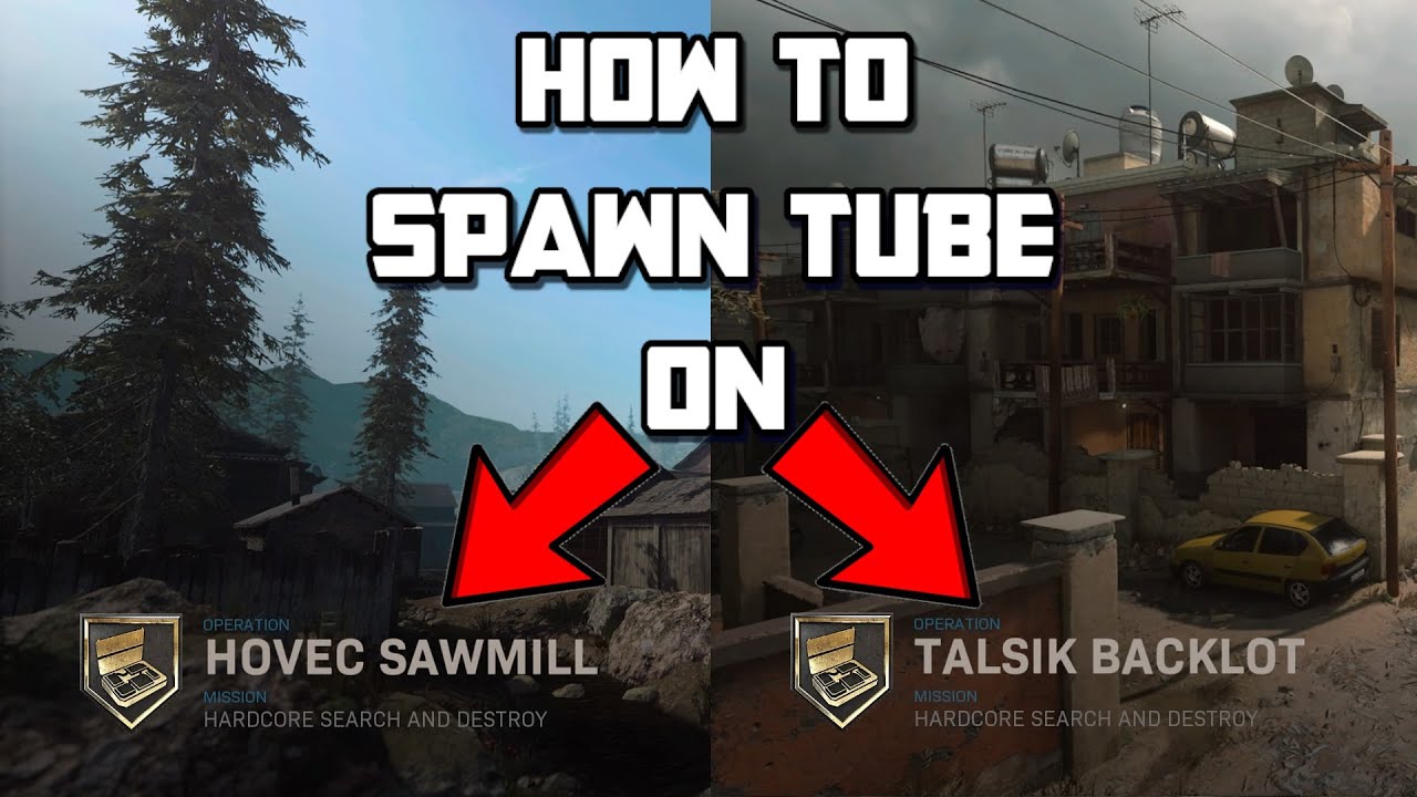 Modern Warfare - Spawn Tube Tutorial (Hovec Sawmill, Talsik Backlot) - YouTube