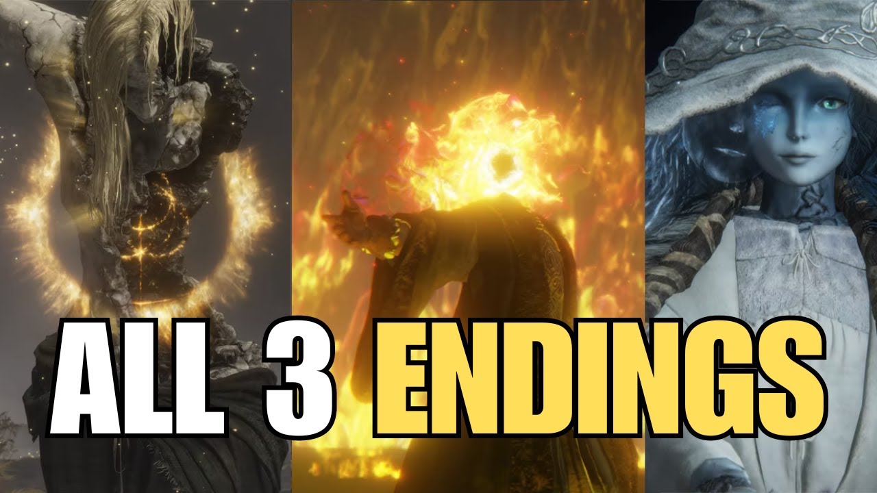All 3 Elden Ring Endings in 4k - YouTube