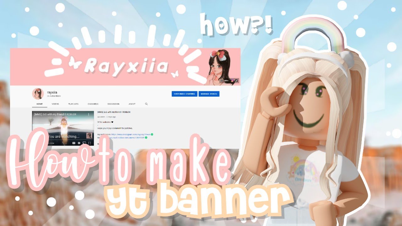 How to make yt banner l Roblox rayxiia *EASY* - YouTube