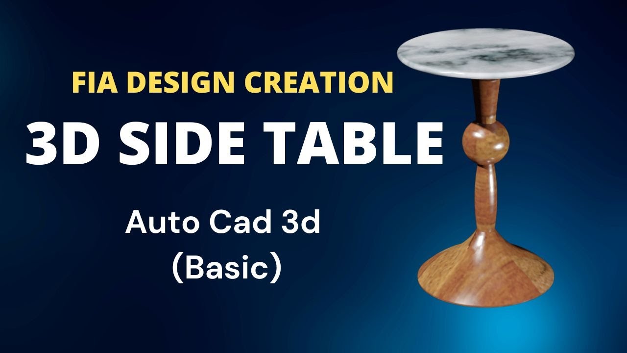 3d Side Table in Auto Cad Step by Step #design #trendingshorts #shorts ...