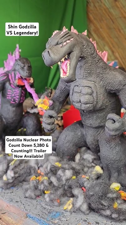 Godzilla Stop Motion - Legendary Godzilla vs Shin Gojira Kaiju Monsterverse Battle #shorts - YouTube