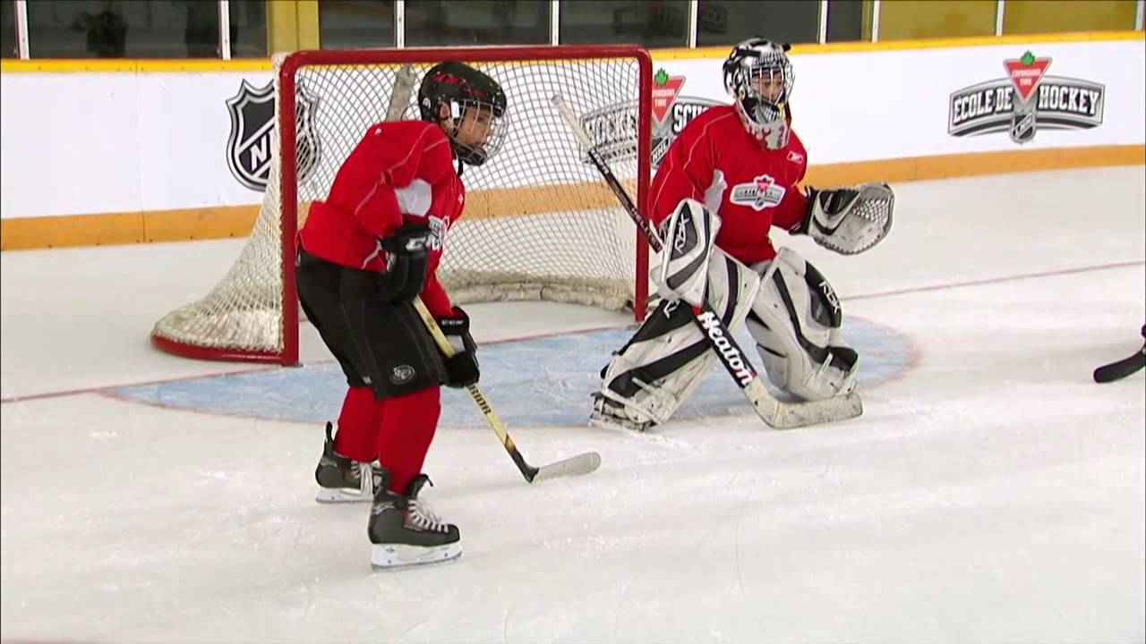NHL Skills: Deflection Goals From Canadian Tire Hockey School - YouTube