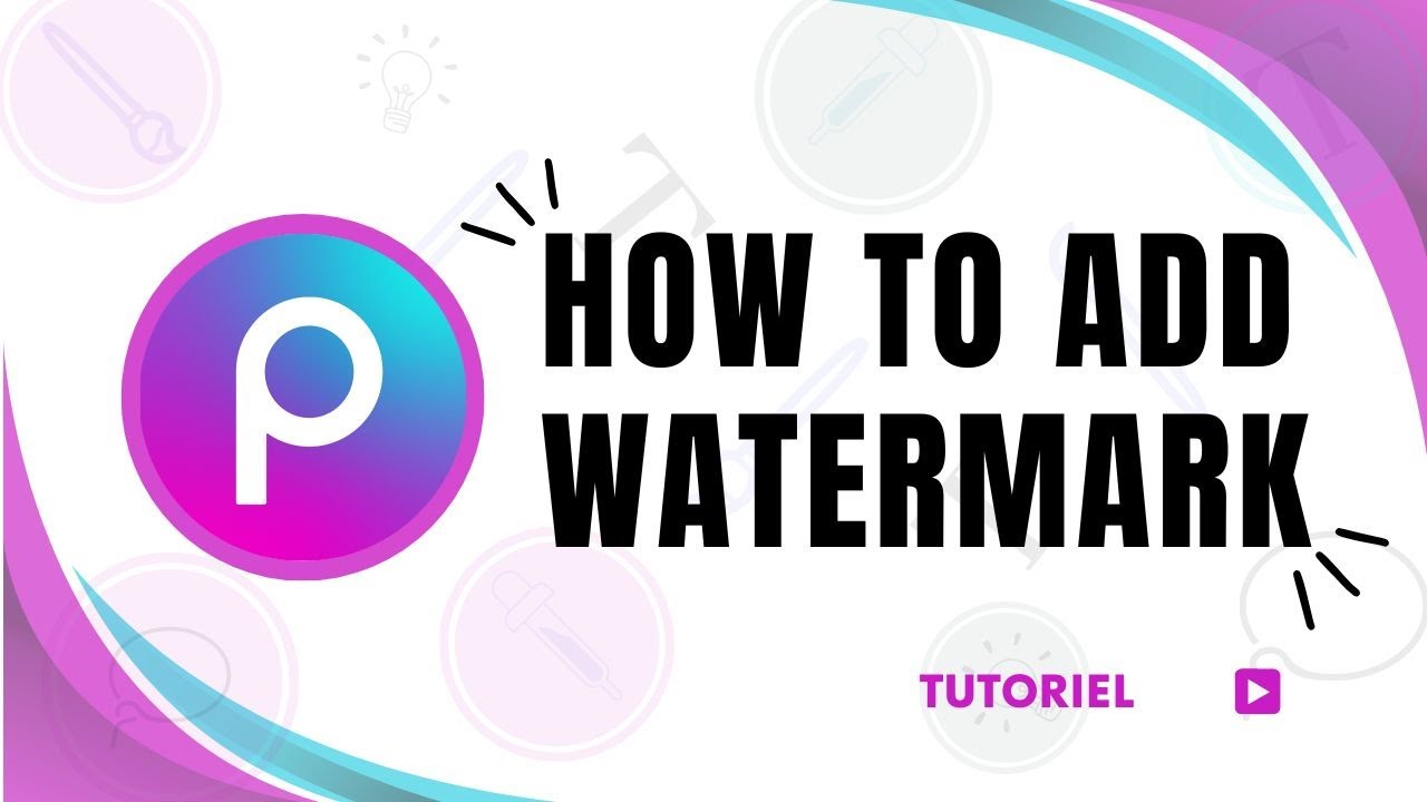 How to create your own watermark using picsart - YouTube