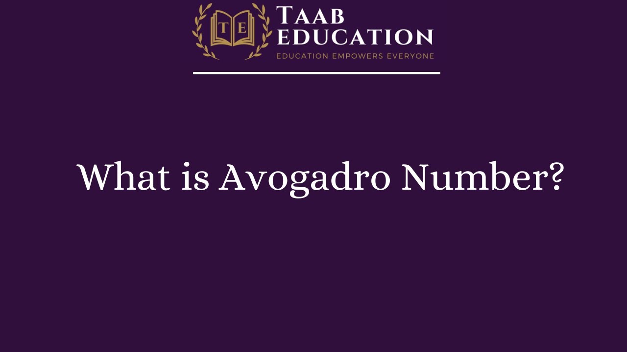 Understanding of Avogadro Number/What is Avogadro number? - YouTube