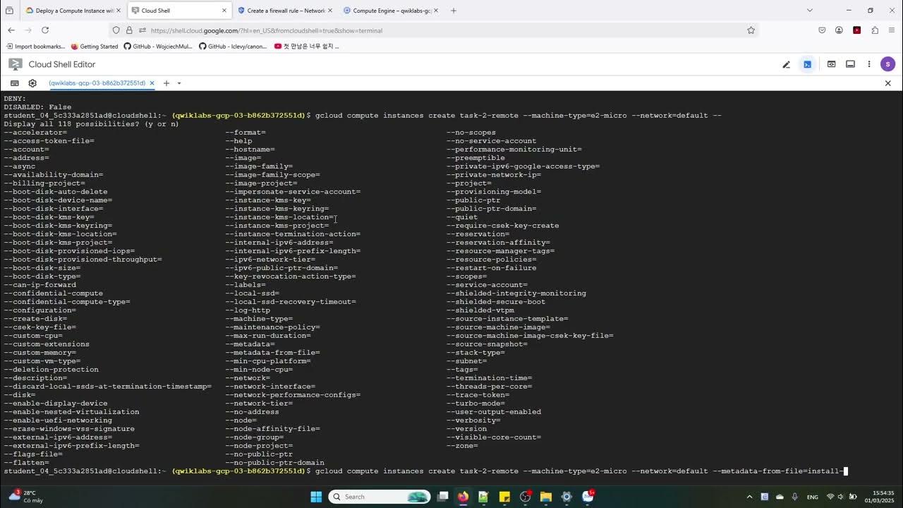 Chapter 18 [CHALLENGE]: Deploy a Compute Instance with a Remote Startup Script Challenge Lab ...