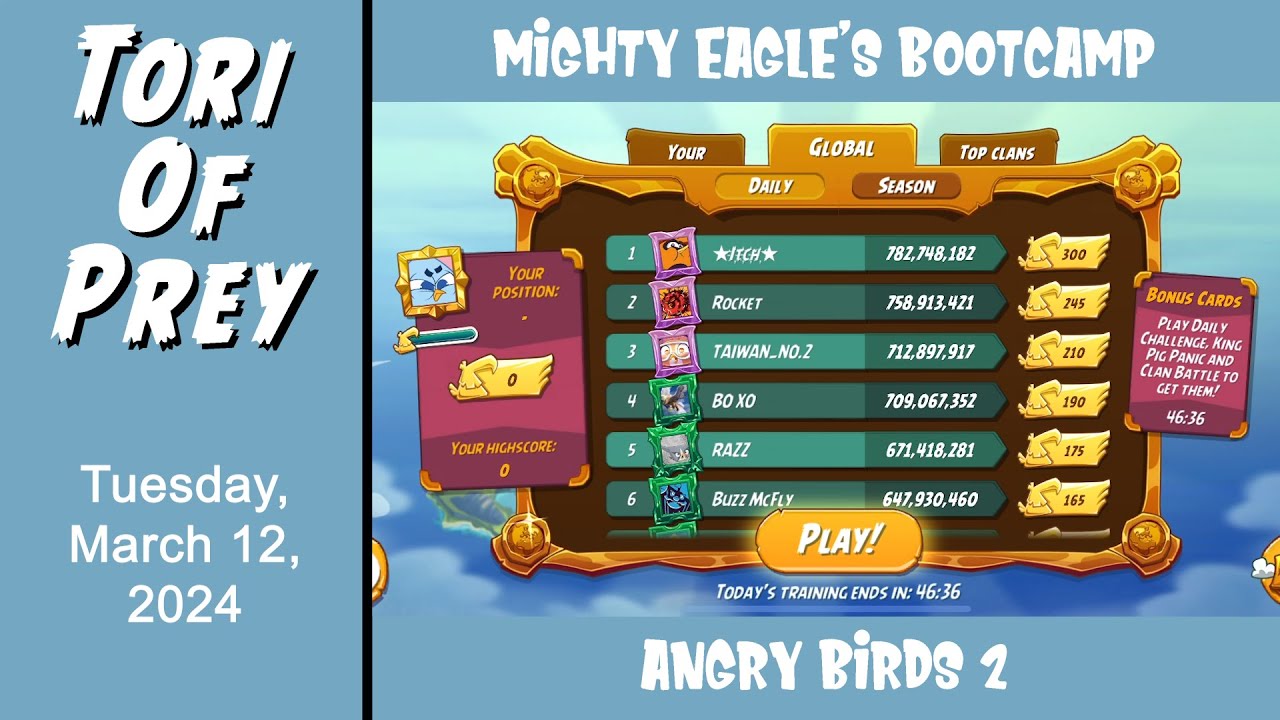 Angry Birds 2 Mighty Eagles Bootcamp - YouTube