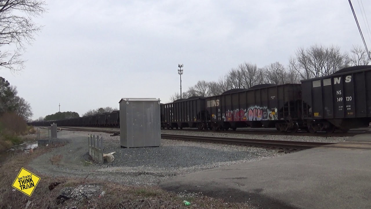 NS 7649 (GE ES44DC) lead NS Coal train - YouTube