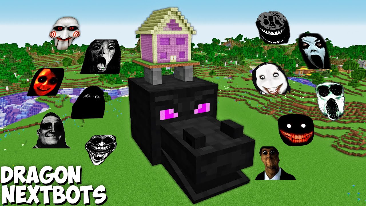 SURVIVAL SECRET GIANT DRAGON HEAD BASE in Minecraft - JEFF THE KILLER ...