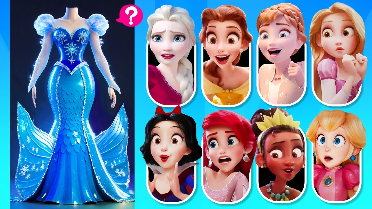🔥 Guess Princess & Character by their DRESS #22 | Princess Disney ...