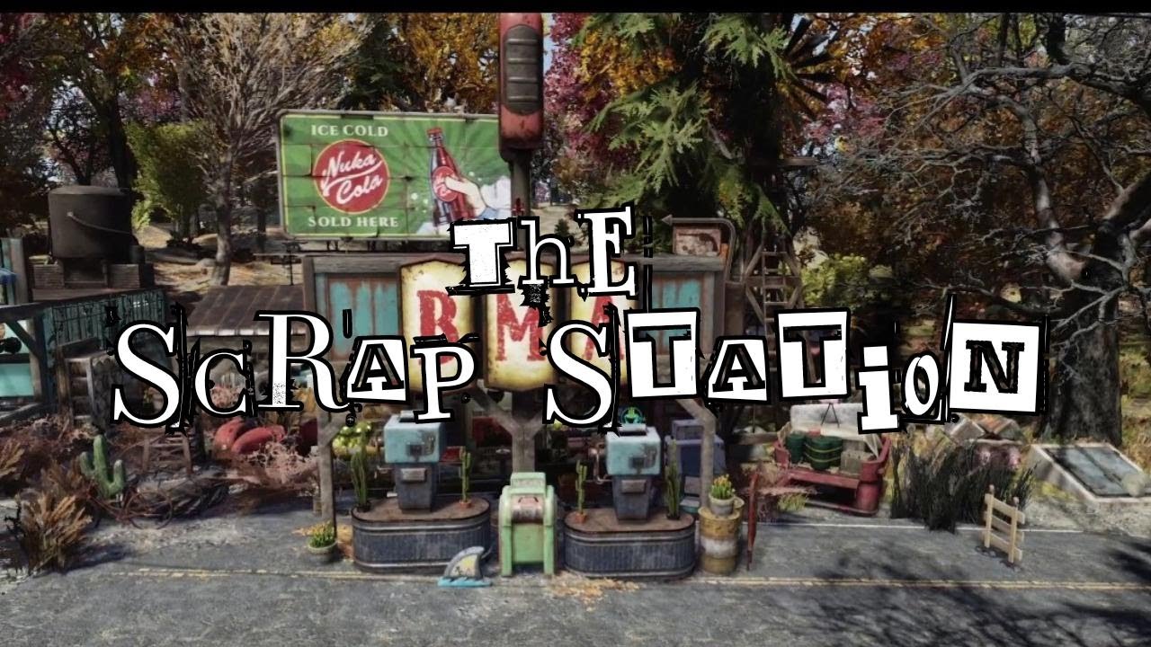 The Scrap Station FO76 camp build - YouTube