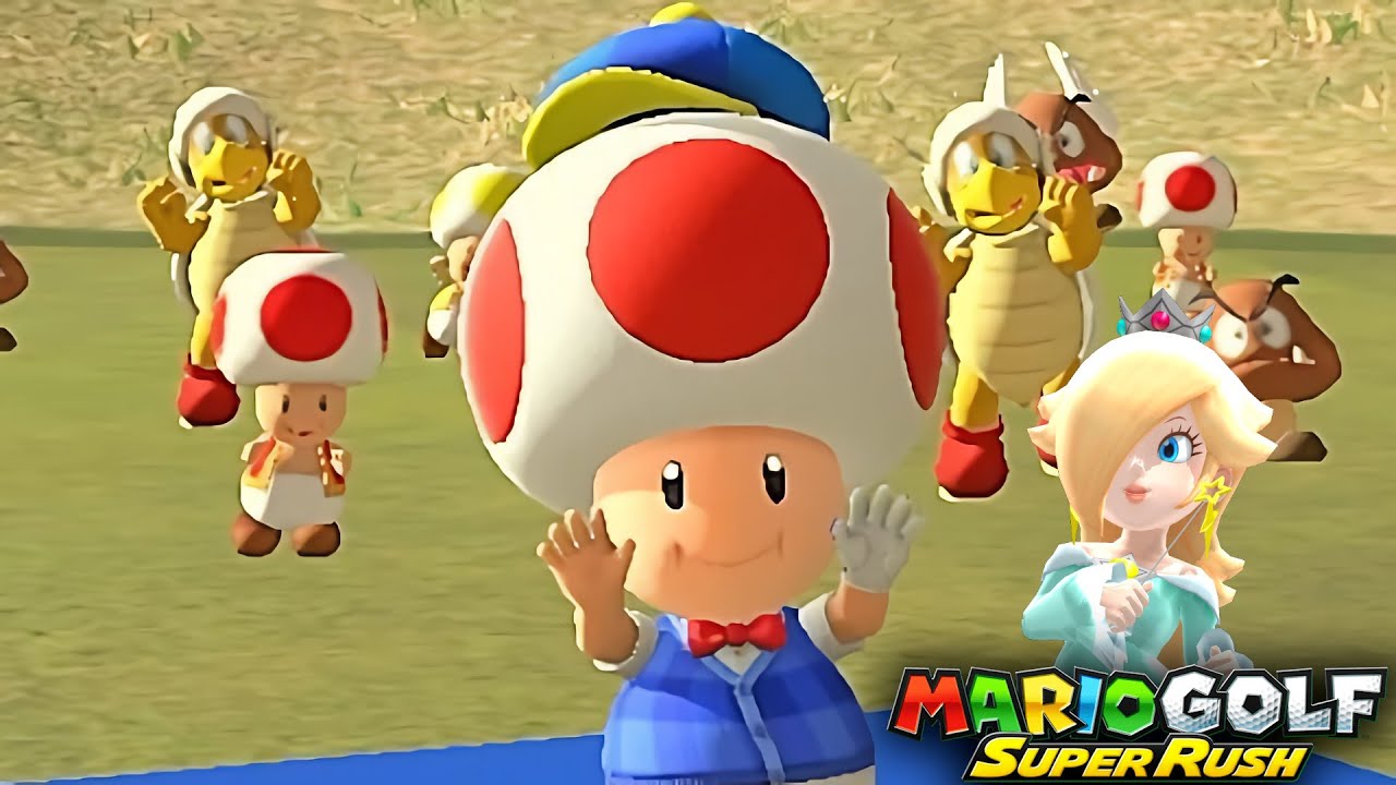 Mario Golf Super Rush Toad vs Bowser Jr at Balmy Dunes - YouTube