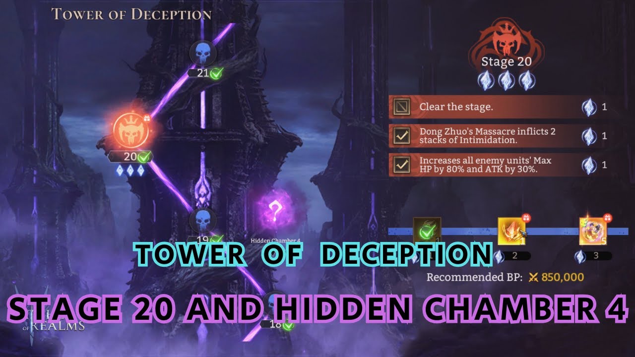 Watcher Of Realms| Tower Of Deception Stage 20 And Hidden Chamber 4 ...