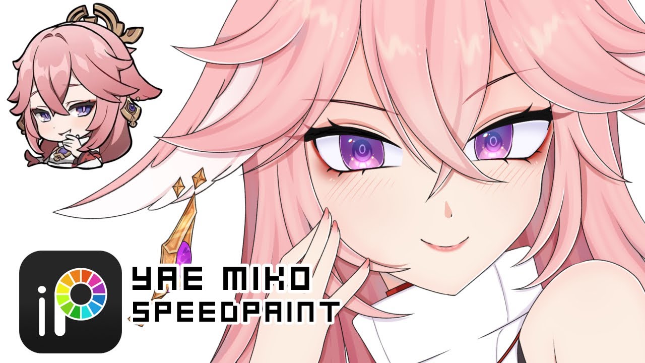 Yae Miko | Genshin Impact Speedpaint | ibisPaint X - YouTube